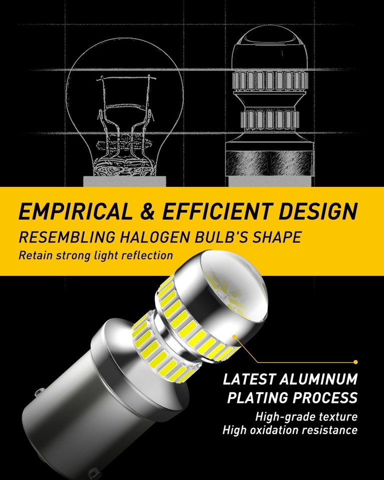 AUXITO 1156 LED 54SMD Turn Signal Brake Reverse Parking Light Bulb ...