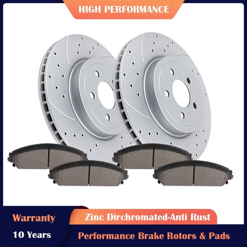 Front Brake Rotors and Ceramic Pads Kits for AWD Dodge Challenger ...