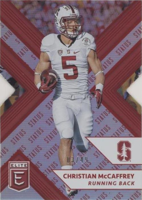 2018 Panini Elite Draft Picks - Christian McCaffrey #19 Status Red Die ...