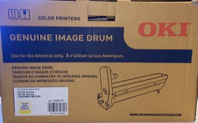 Genuine OKI Yellow Image Drum (43381717) C6100 & C6150 Series, C5550MFP, MC560. | eBay