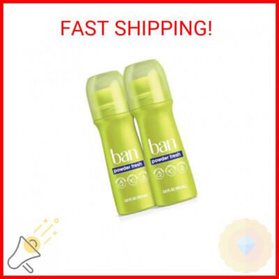 Ban Powder Fresh 24-hour Invisible Antiperspirant, Roll-on Deodorant ...