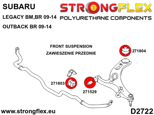 PU Front Sway Bar Bushing Sport 271803A fits Subaru Legacy Outback | eBay
