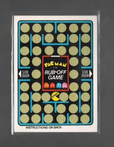 1980 Fleer Midway Pac-Man Rub-off Game Card Unscratched Near Mint | eBay