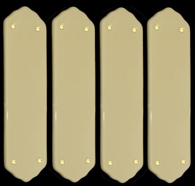 Pack Of 4 x Cream Porcelain Ceramic Door Finger Push Plates | eBay