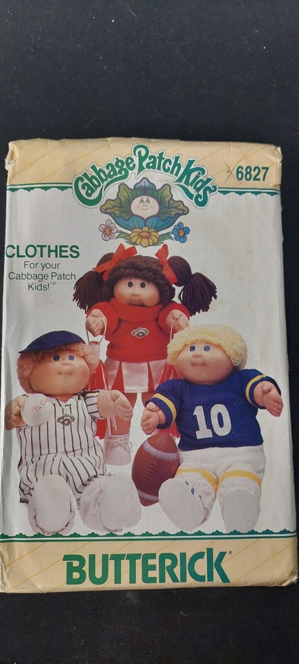 Cabbage Patch Kids Butterick Sewing Pattern Uncut Doll Clothes FREE ...