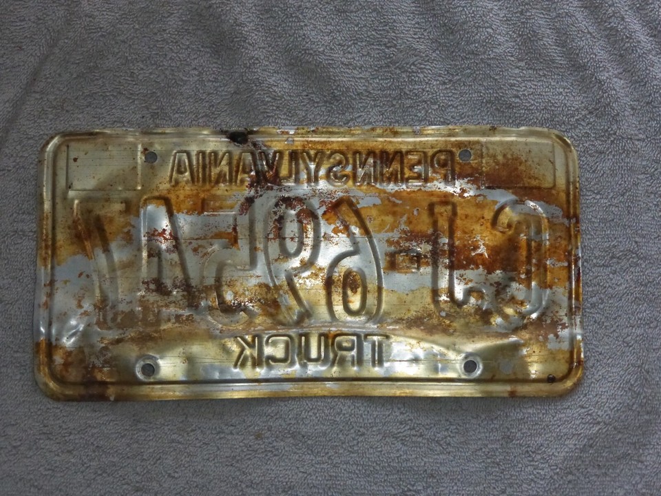 Vintage Pennsylvania Truck License Plate CJ 69547 with 1979 tab | eBay