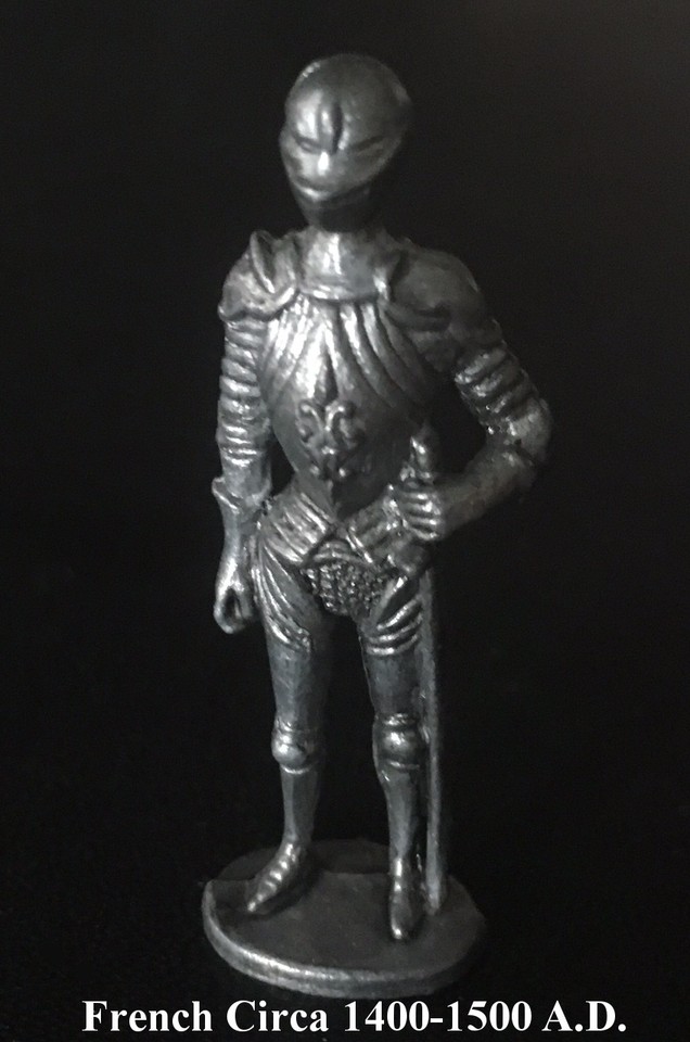 Set of SIX Knights in Armour by Westair Pewter Made in England NIP FREE ...