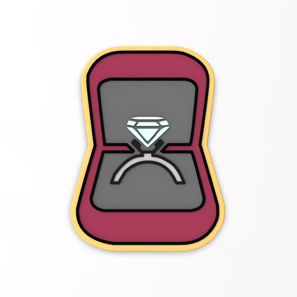 Ring Box Cookie Cutter & Stamp | Engagement Wedding Proposal Bride ...