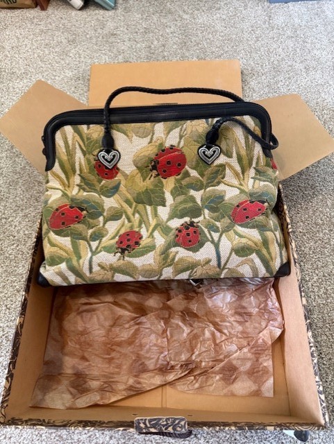 Brighton Alyssa Ladybug Weekender Tote Bag w/Box -Excellent Condition ...