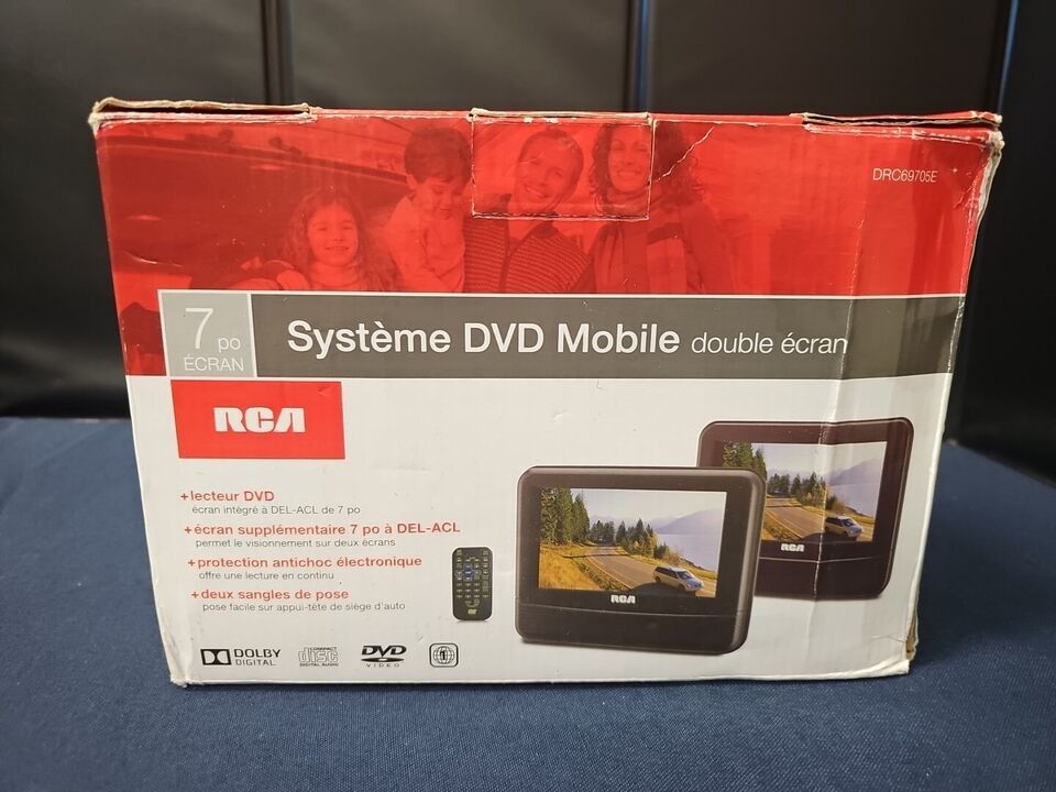RCA 7-Inch Dual Screen Mobile DVD System (DRC69705E) NEW OPEN BOX | eBay