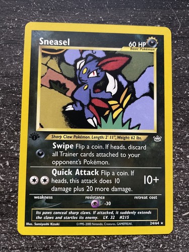 SNEASEL RARE - POKÉMON 24/64 1ST NEO RÉVÉLATION NEUF/MINT ENGLISH | eBay