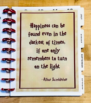Harry Potter Dumbledore Happiness Quote Dashboard for use with HAPPY ...