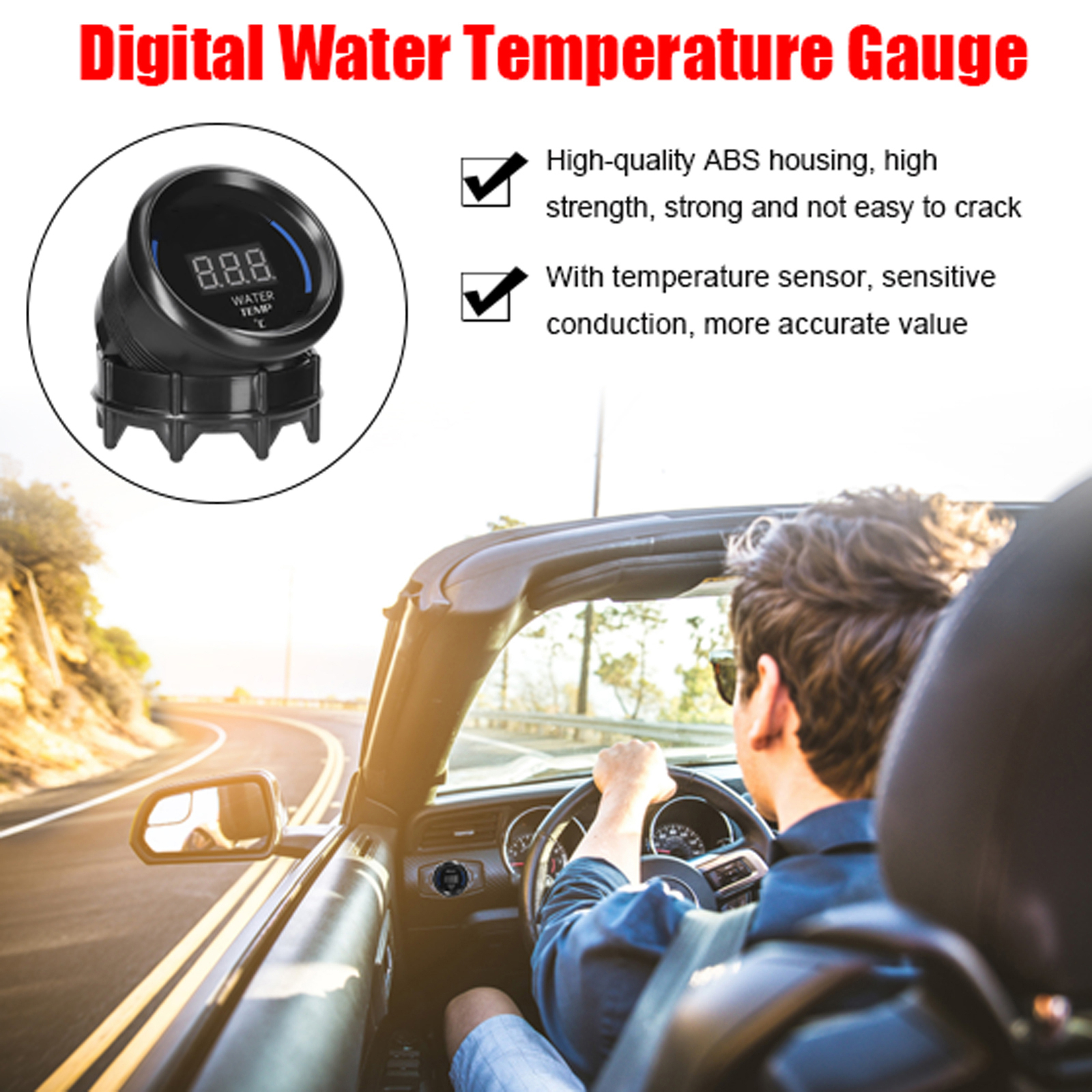 52mm Gauge Car Digital Meter Display 20-120℃ with C3R4 | eBay