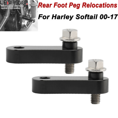For Harley Softail 2PCS Passenger Foot Peg Relocation Kit 86-17 FXST ...