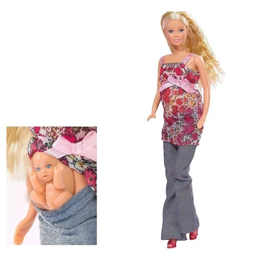 Girls Toy Steffi Love Barbie Girl Pregnant Doll Removable Tummy Baby 13 ...