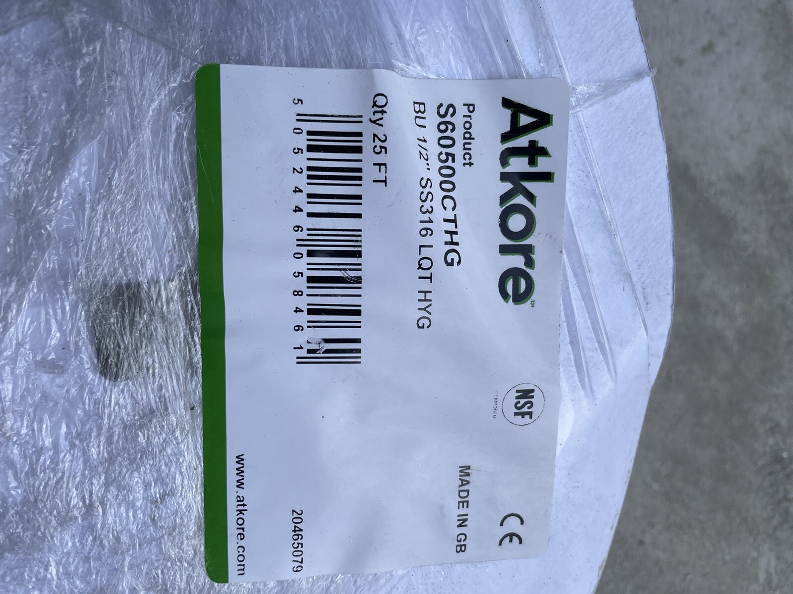 Calbrite Atkore 1/2” Hygienic Liquid tight (25’) SS316 S60500CTHG | eBay