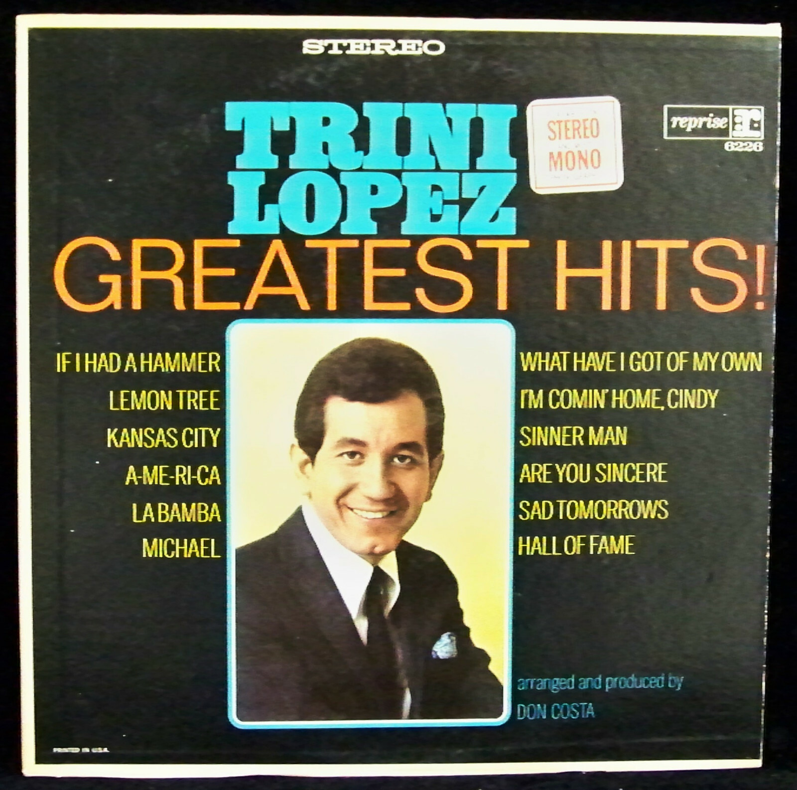 Trini Lopez ~ Greatest Hits ~ Reprise Records ST-91342 ~ 1966 | eBay