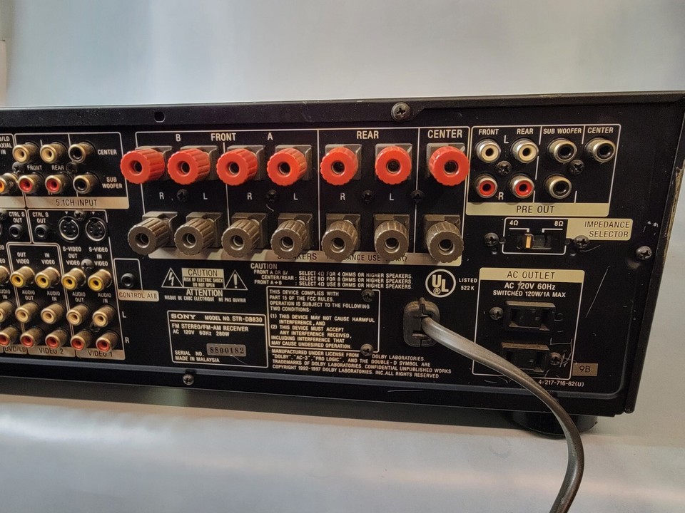 SONY STR-DB830 Stereo Digital Audio Control Center Audiophile | READ | eBay