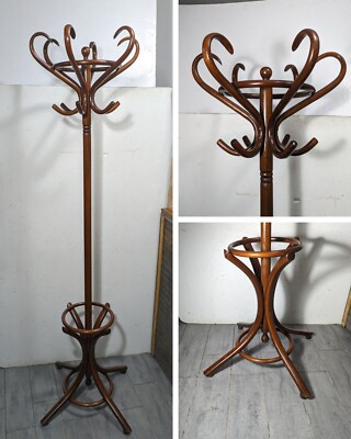 Vintage Thonet Style Bentwood Coat Rack Hall Tree - Revolving/Spinning ...