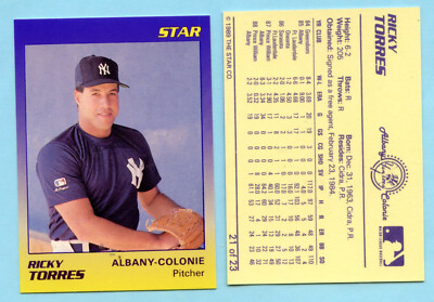 1989 The Star Co.,- Albany-Colonie Yankees - Ricky Torres - Box 197 | eBay