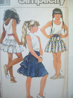 Vintage Simplicity Pattern 9123 Yoked Skirt in Two Lengths Cut Size L ...
