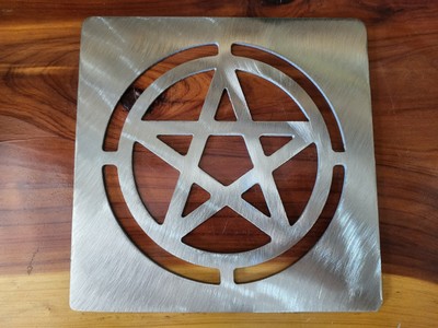 Pentacle stencil metal stencil 6.5 x 6.5 inch wood working general ...