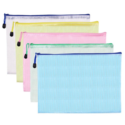 A4 Clear Zip Bag Document Filing Folder Paper Archive Zipped File ...