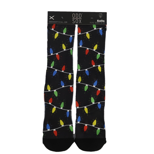 Odd Sox Christmas Light Bulb Crew Socks Mens Womens Size 6-13 Fit NWT ...