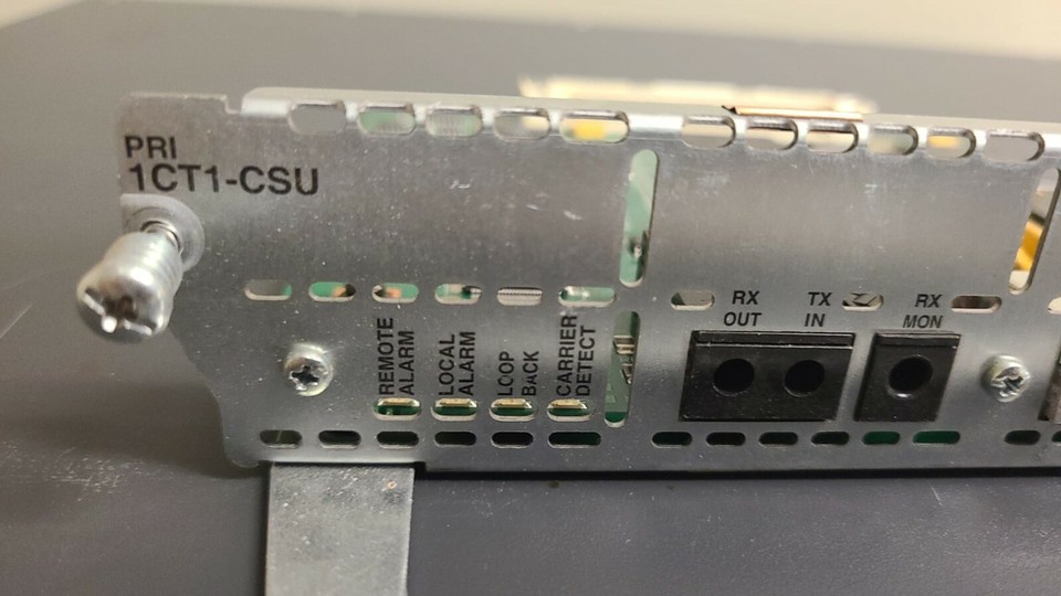 Tested Cisco NM-1CT1-CSU 3600 1-Port Channelized T1/ISDN-Pri CSU ...