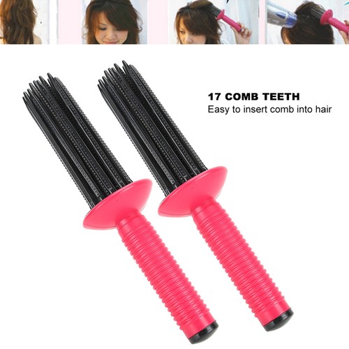 2 Round Hair Brush Hair Fluffy Curling Roll Comb For Hairstyling Tools ...