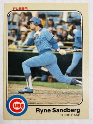Ryan Sandberg 1983 Fleer Rookie Card RC #507 Chicago Cubs Baseball ...