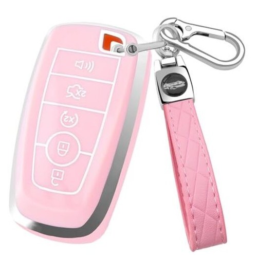 for Ford Key Fob Cover with Keychain, for Explorer Bronco Escape Style ...