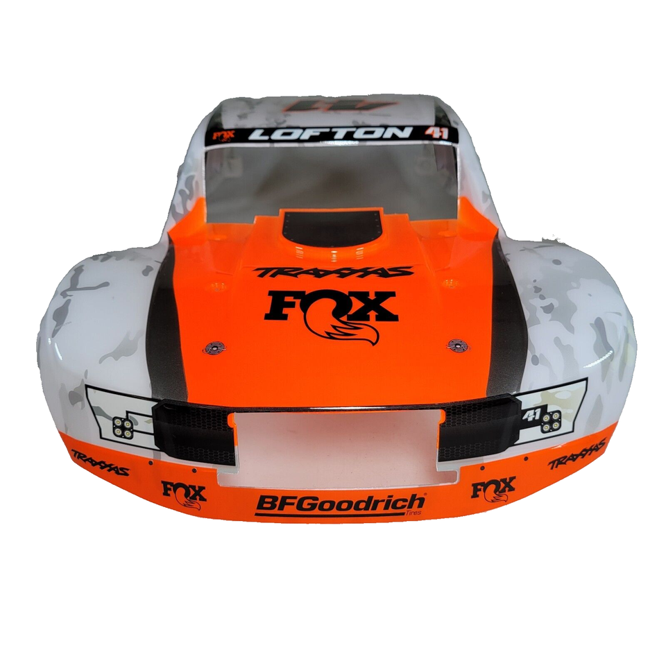 Fits Traxxas Unlimited Desert Racer UDR Orange White Body FOX Edition ...