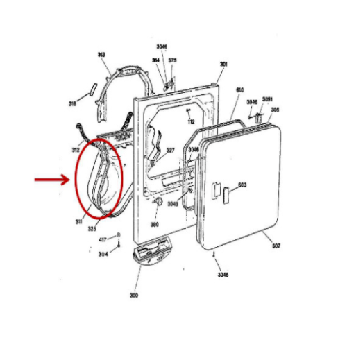 WE14X25080 GENUINE GE HOTPOINT DRUM BEARING SUPPORT SUBS WE14X21334 ...