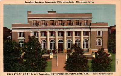 BUCKSTAFF BATHS, HOT SPRINGS NATIONAL PARK, ARK, U.S. Postcard | eBay