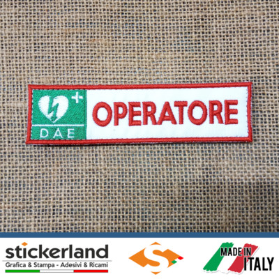 Toppa Toppe Patch OPERATORE DAE su base bianco con velcro M+F | eBay