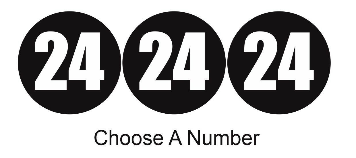 Choose Number Custom Bubble Golf Cart Decal Sticker EZ Go Club Car ...