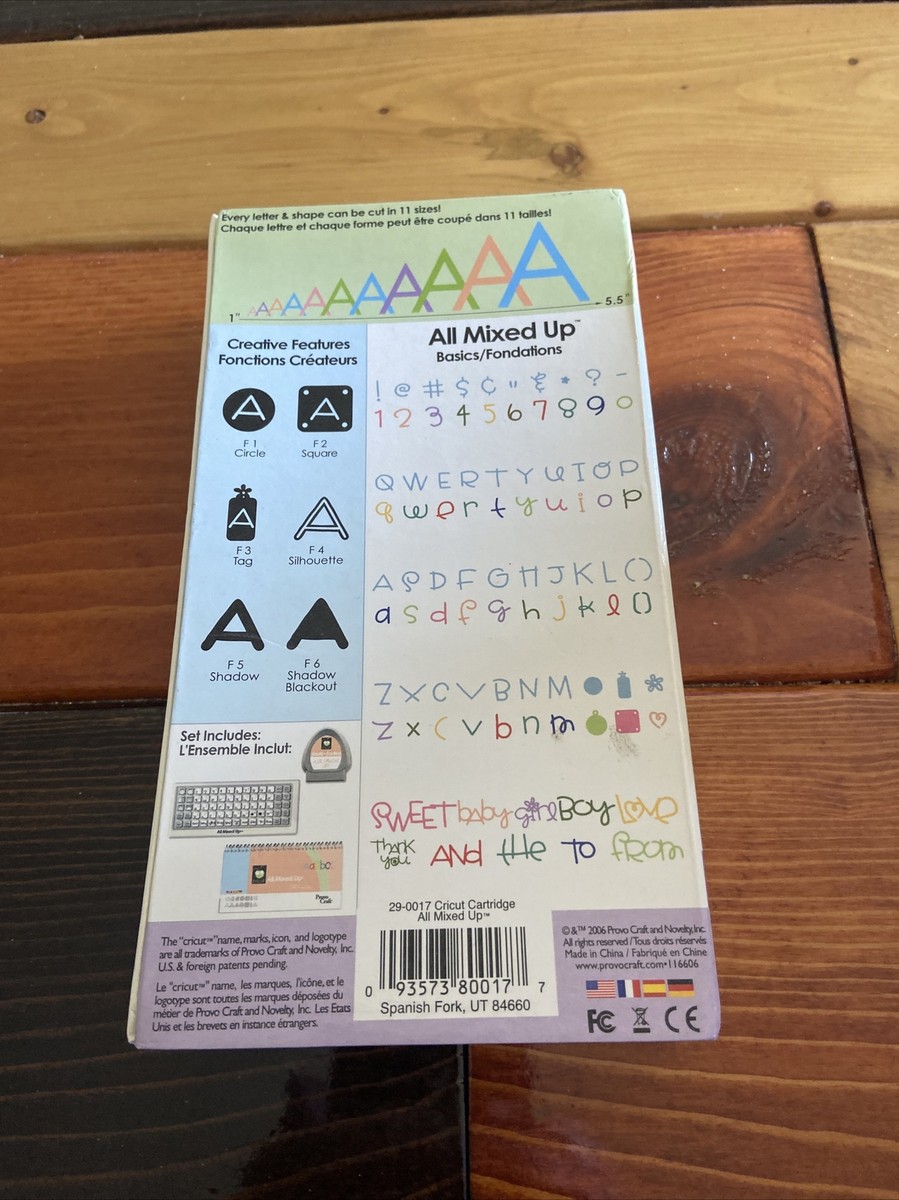 Cricut Font Cartridge Cricut Cartridges New Arrival UPC 093573055270