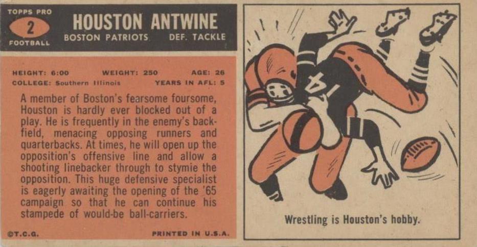 1965 Topps Houston Antwine #2 for sale | eBay