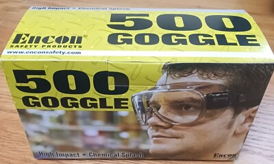 Encon 500 Anti-Fog, Chemical Splash, High Impact Safety Goggles, Clear ...