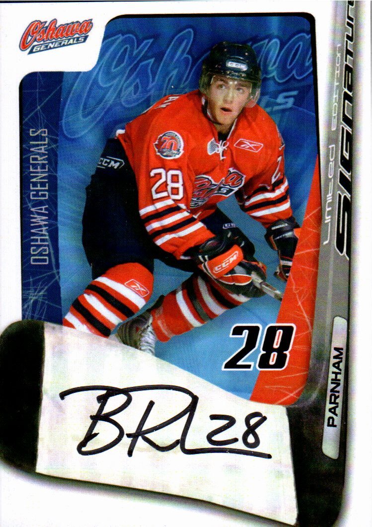 Brett Parnham 2007-08 Oshawa Generals Signature Edition | eBay