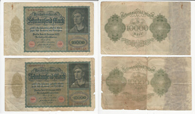 Germany Paper Money, Lot of 2 Bank Notes, Reichsbanfnote, (L) | eBay