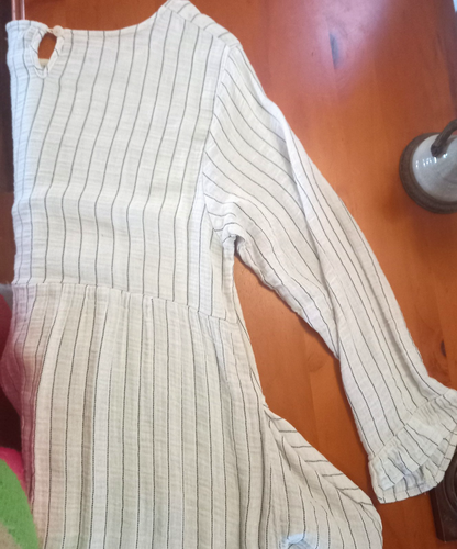 Soul Sparrow pinstripe ruffle hem casual dress party office festival ...