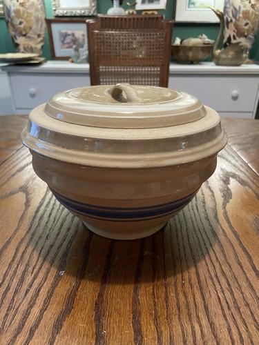 Vintage Yellow Ware Covered Casserole Pottery Dish | eBay
