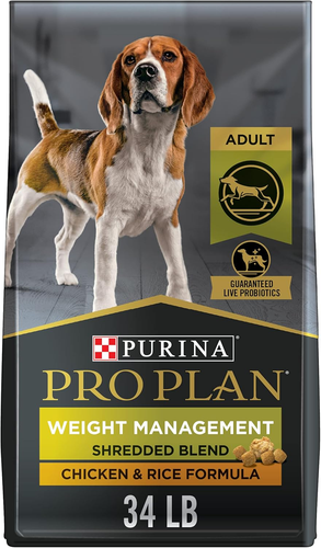 Purina Pro Plan Weight Management Dog Food Dry, Shredded Blend Chicken ...
