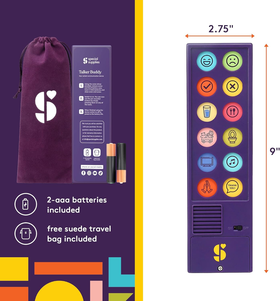 AAC Communication Device Talker Buddy for Nonverbal Kids & Adults | eBay