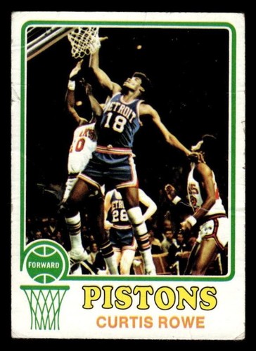 1973 TOPPS CURTIS ROWE 127 POOR BASKETBALL DETROIT PISTONS | eBay