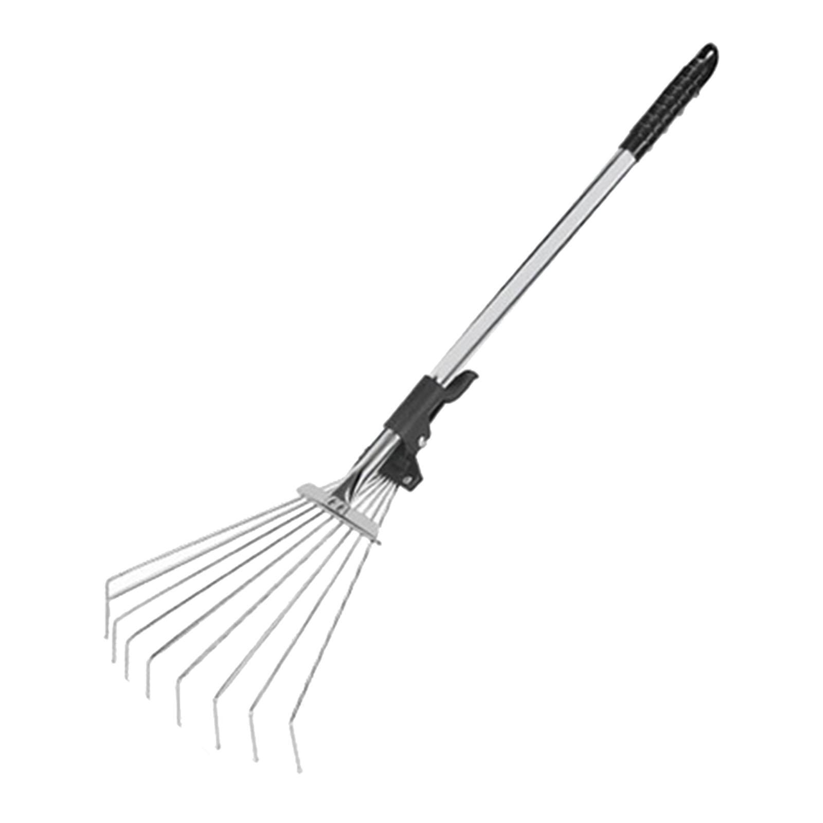 Garden Leaf Rake Retractable Handle Rake for Yard Gardening Lawn ...