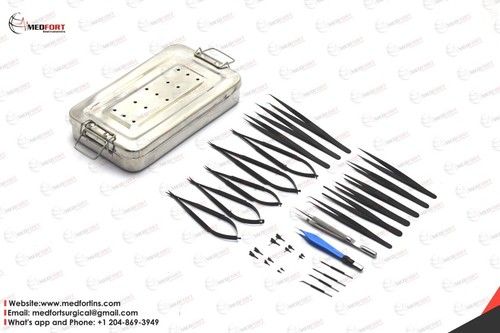 Matte Black-line Micro Surgery Instruments Set Of 33 Pcs *FREE Shipping* | eBay
