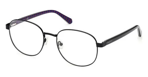 GANT GA3252 002 Matte Black Metal Round Optical Eyeglasses Frame 55-19 ...